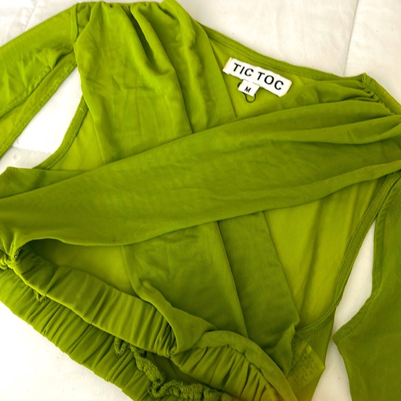 Tic Toc | Tops | Green Mesh | Poshmark